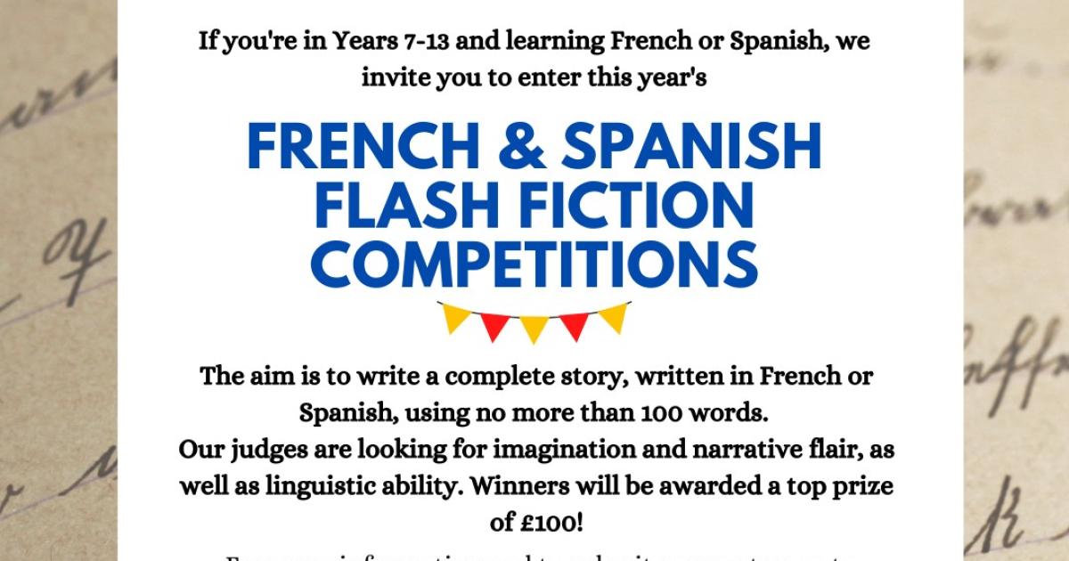 Flash Fiction Competitions now open! | Faculty of Medieval and Modern ...