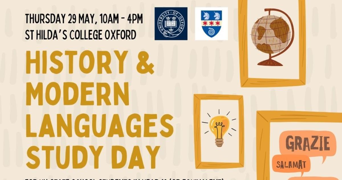 History and Modern Languages Study Day | Faculty of Medieval and Modern ...