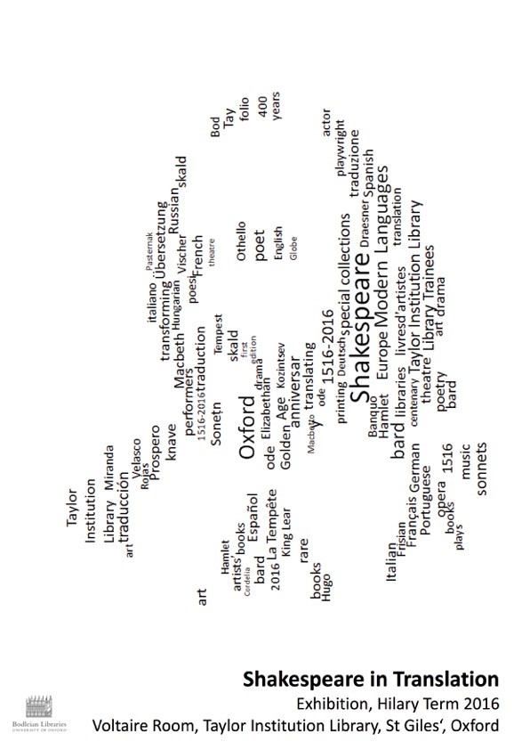 Exhibition: Shall I compare thee? Shakespeare in translation | Faculty ...